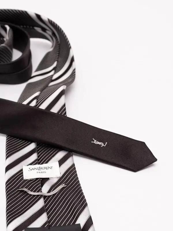 Saint Laurent Silk Neck Tie - Multicolor