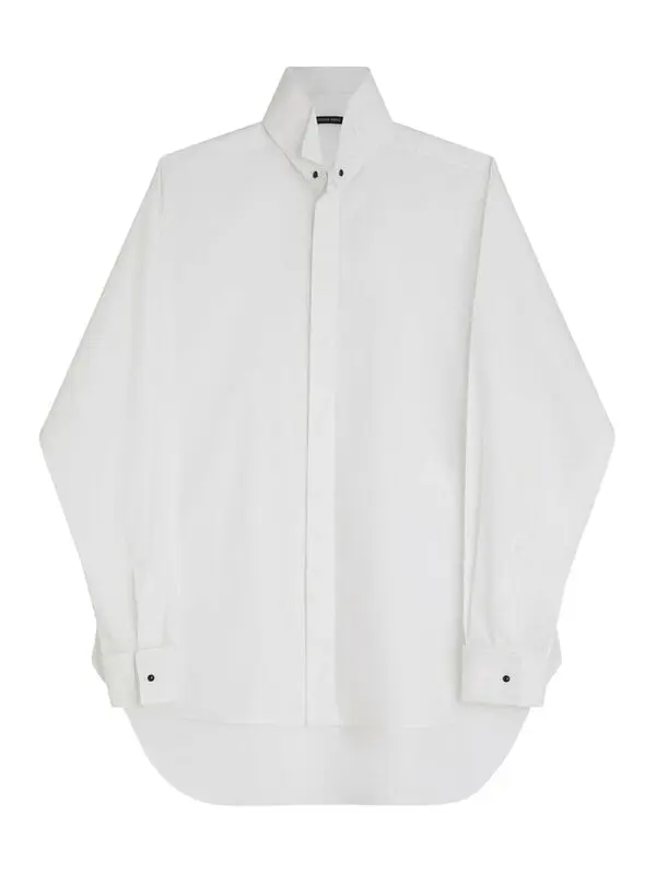 Phoebe Philo Custom Cotton Tuxedo Shirt - White