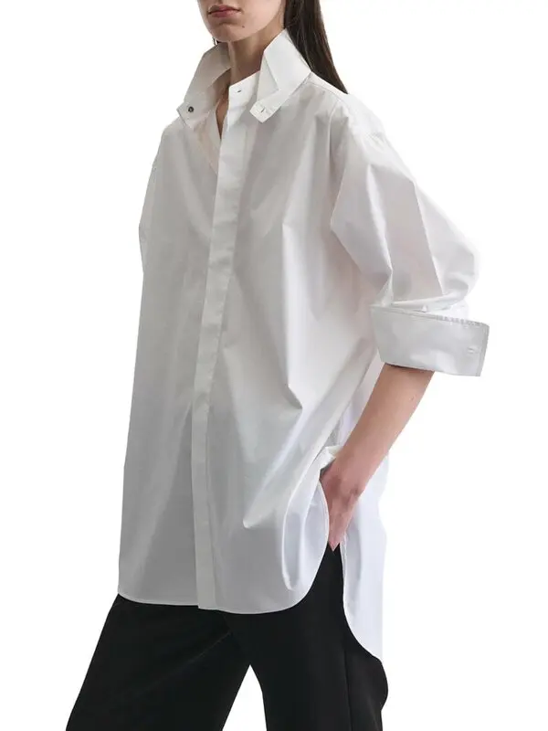 Phoebe Philo Custom Cotton Tuxedo Shirt