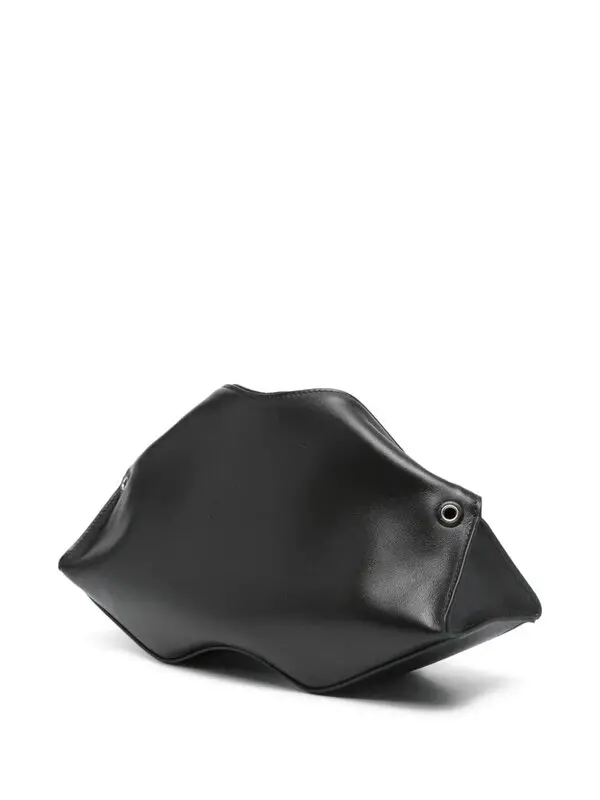 Alexander McQueen Leather Manta Clutch - Black