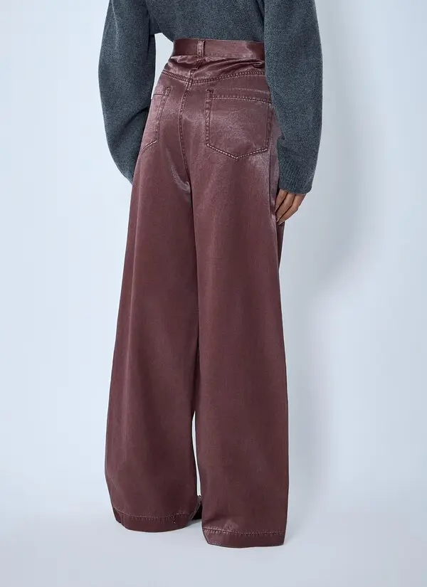 Issey Miyake Satin Wide-leg Jeans