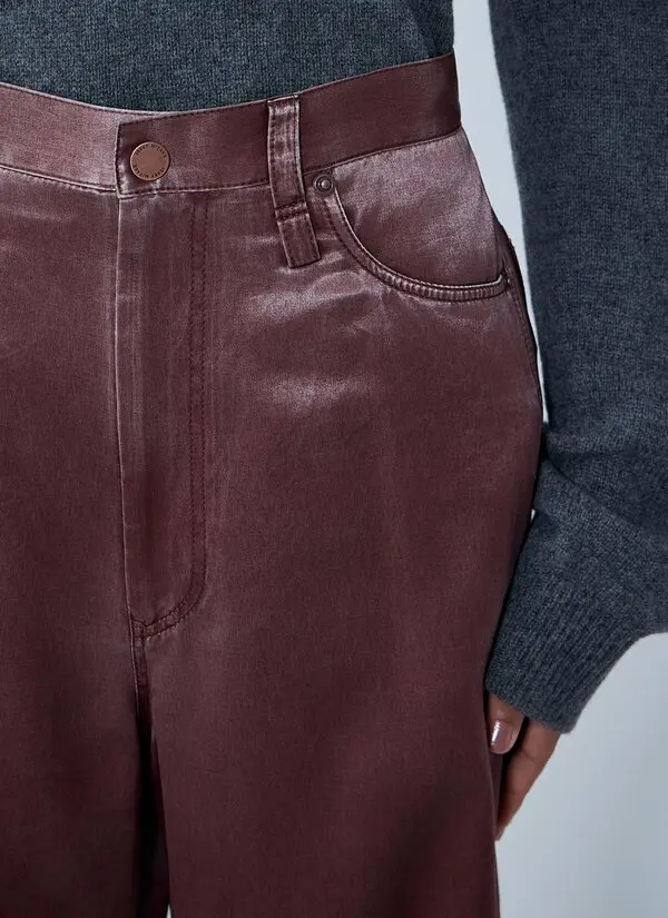 Issey Miyake Satin Wide-leg Jeans