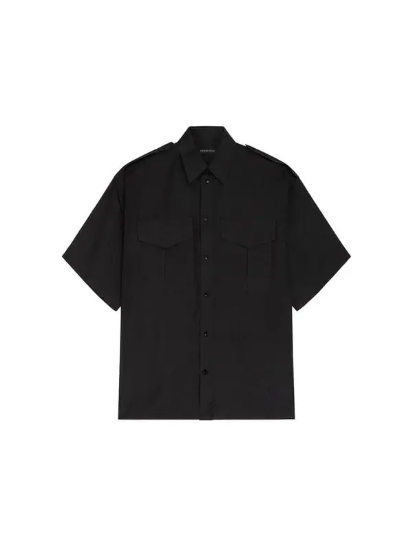 Phoebe Philo Lightweight Habotai Silk Utility Shirt - Black