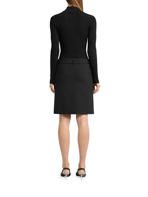 COURREGES Ribbed Sweater - Black