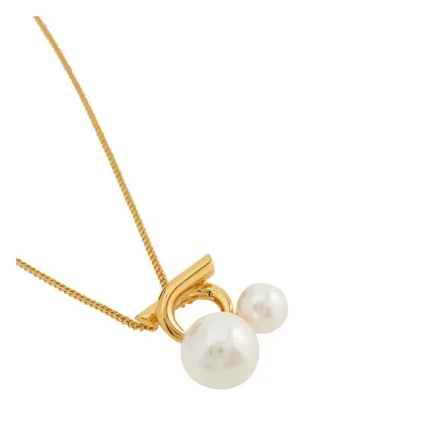 FERRAGAMO Necklace With Double Pearls
