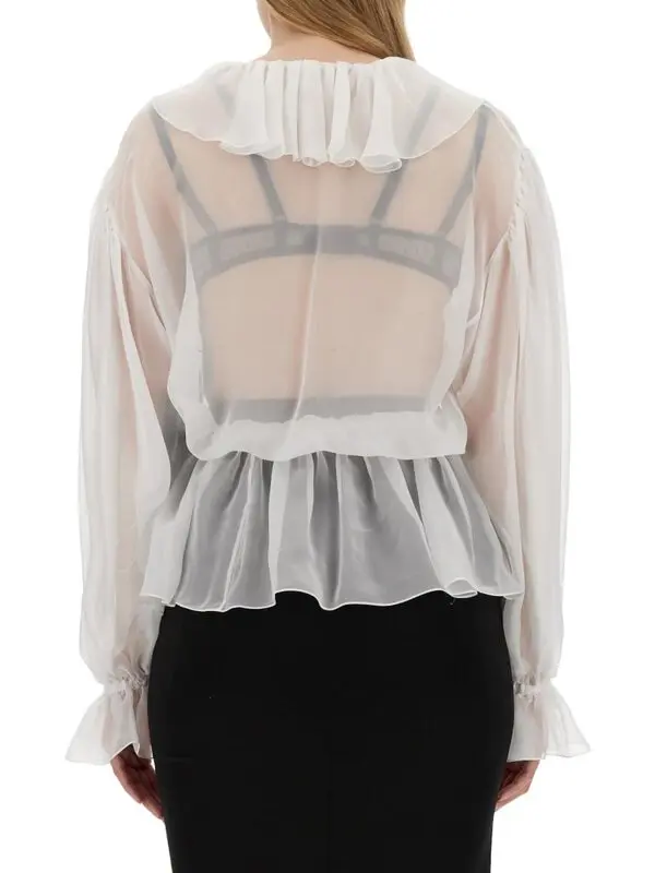 Dolce & Gabbana Chiffon Blouse With Ruffles