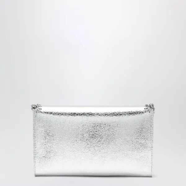 Stella McCartney Falabella Metallic Crossbody Wallet Bag - Silver