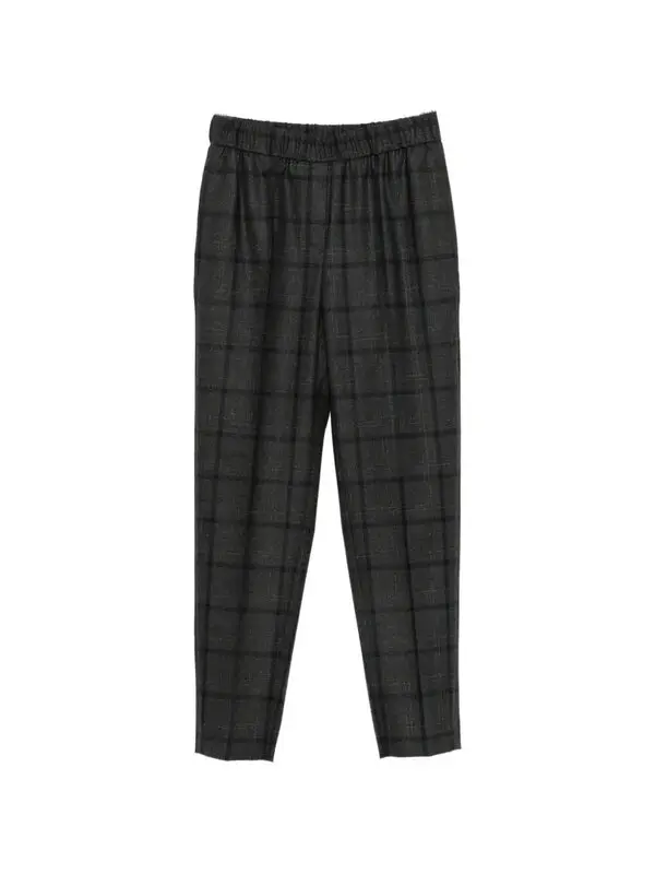 Peserico Wool Checked Pants - Multicolor