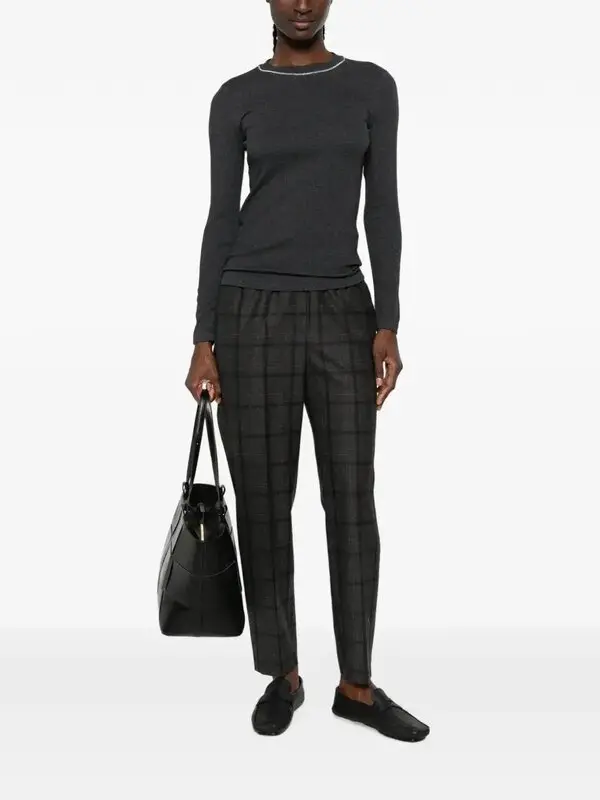 Peserico Wool Checked Pants