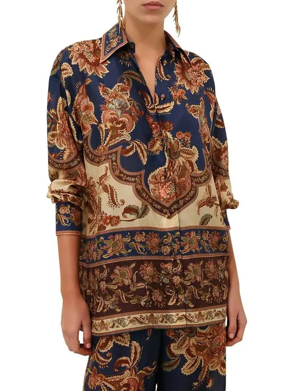 Zimmermann Aster Printed Silk Shirt