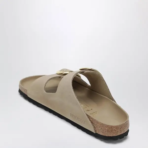BIRKENSTOCK Arizona Big Buckle Slides In Oiled Leather - Brown