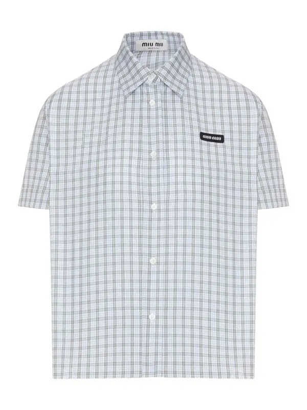 Miu Miu Check Poplin Shirt