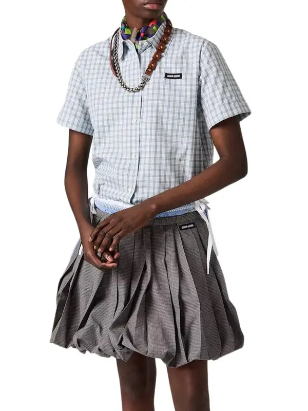 Miu Miu Check Poplin Shirt