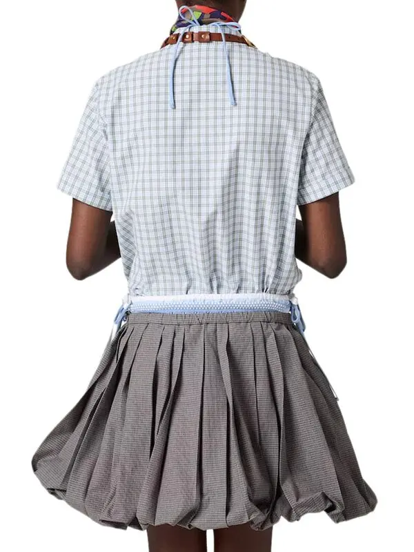 Miu Miu Check Poplin Shirt