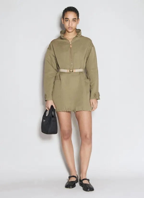 Prada Half-zip Long Sleeve Dress