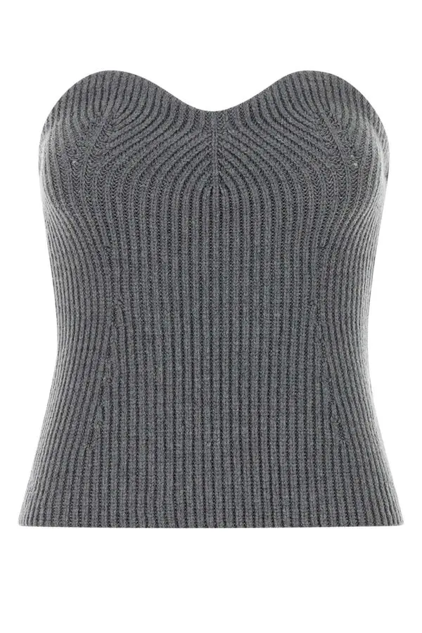 JIL SANDER Wool Blend Bodice - Gray