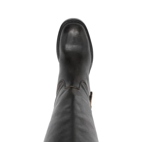 Chloé Calfskin Buckle Block Heel Boots