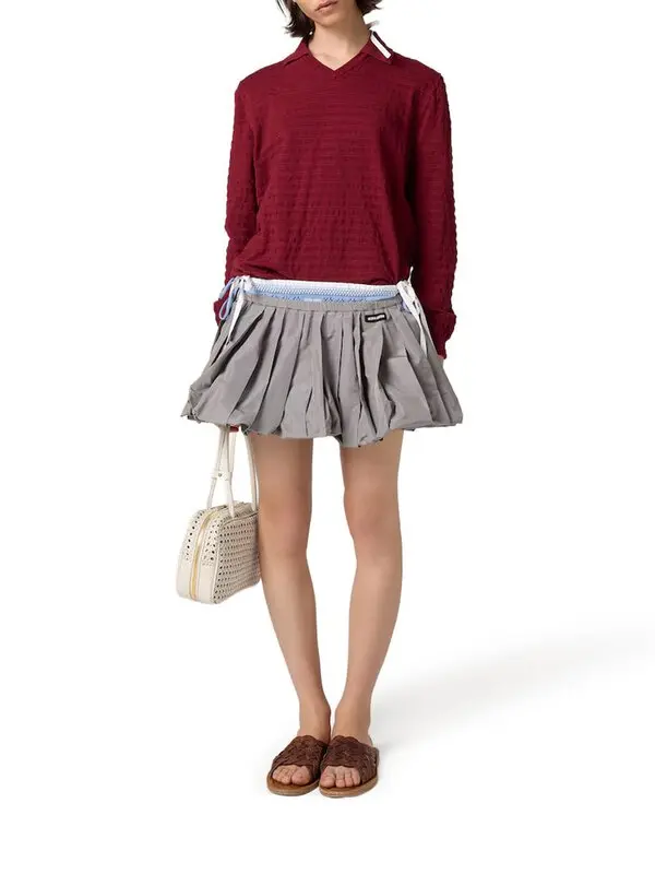 Miu Miu V-neck Cotton Sweater