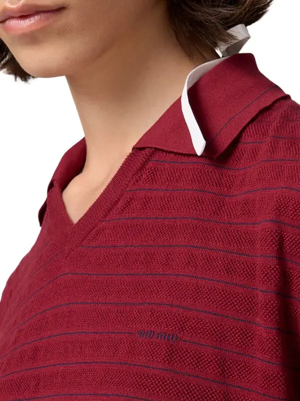 Miu Miu V-neck Cotton Sweater