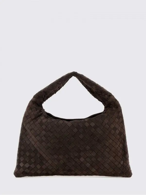 Bottega Veneta Hop Bag In Intrecciato Suede - Brown