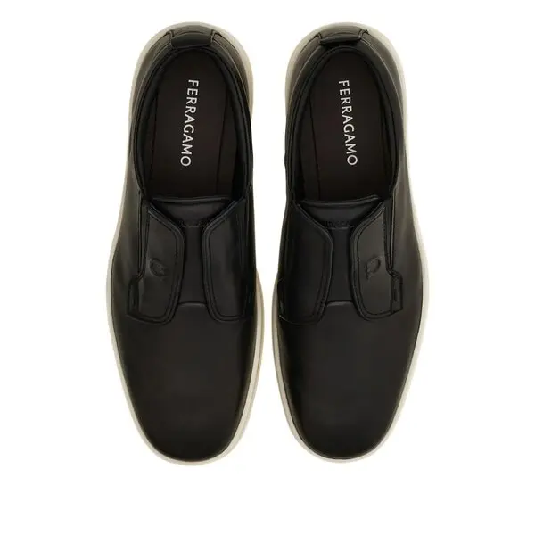 FERRAGAMO Leather Slip-on Trainers