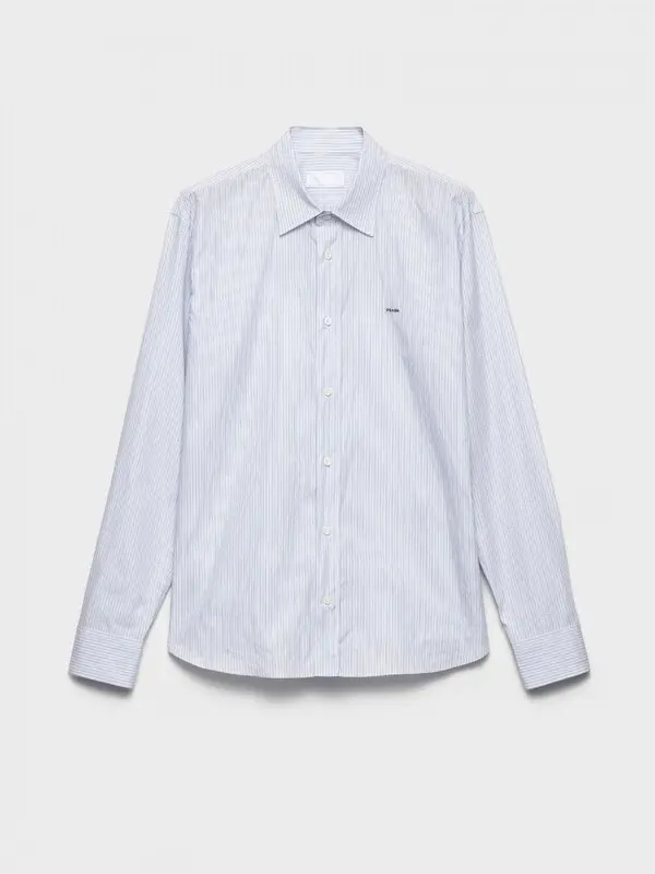 Prada Striped Cotton Poplin Shirt