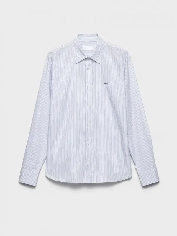 Prada Striped Cotton Poplin Shirt