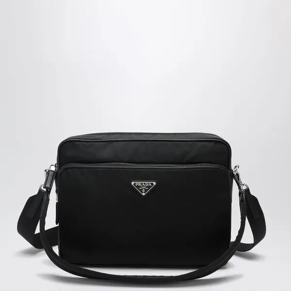 Prada Re-nylon And Saffiano Leather Crossbody Bag - Black