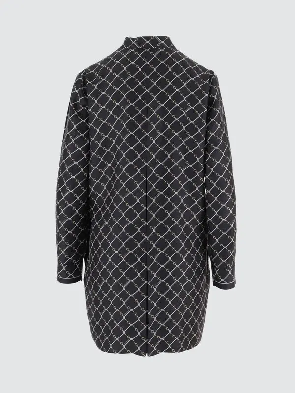 Gucci Horsebit Print Silk Chemisier Dress