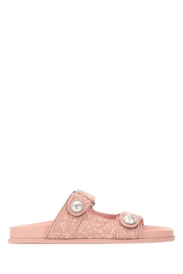 JIMMY CHOO Boucle Fayence Slippers - Pink