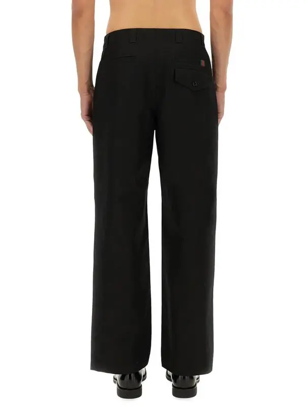 Gucci Cotton Pants With Web Detail - Black