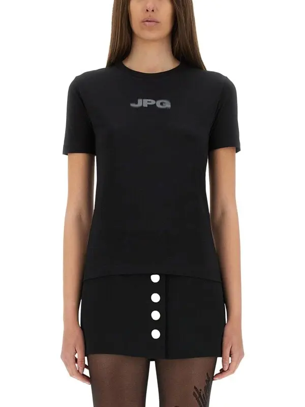 JEAN PAUL GAULTIER Logo Print T-shirt - Black