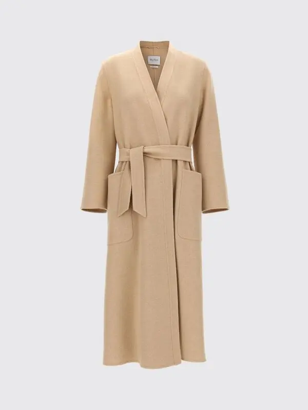 Max Mara Long Belted Coat - Cream