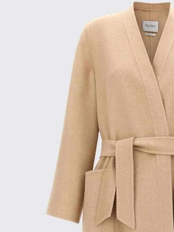 Max Mara Long Belted Coat - Cream