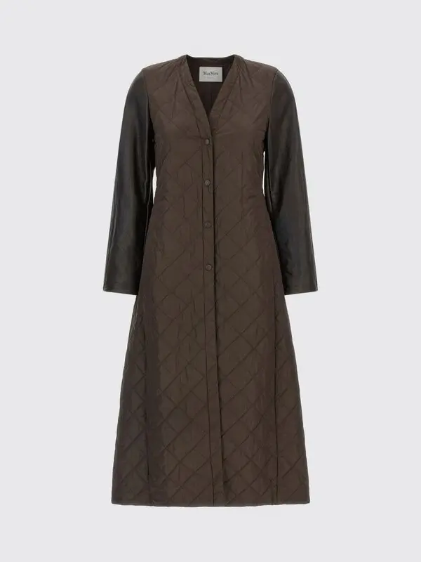 Max Mara Quilted Long Jacket - Green