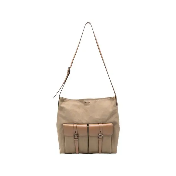 Prada Neutrals Shoulder Bags - Cream