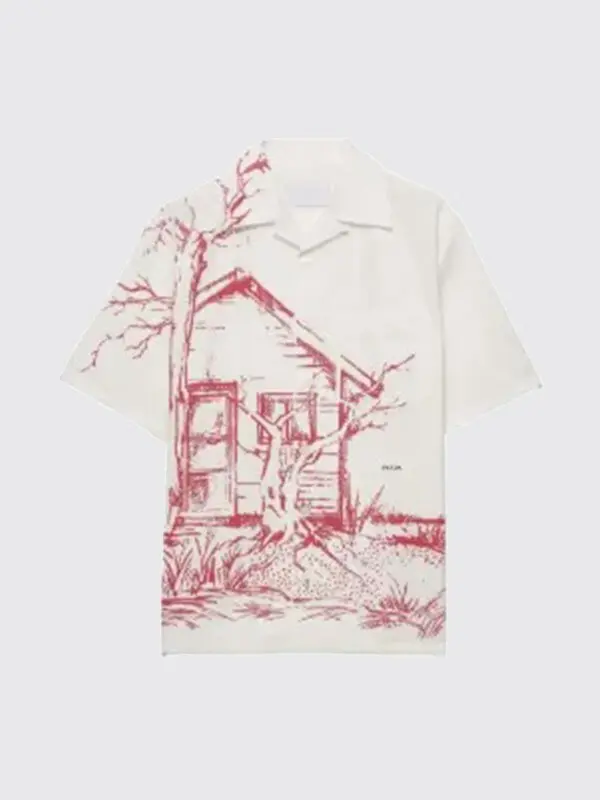 Prada Cotton Poplin Shirt With Print