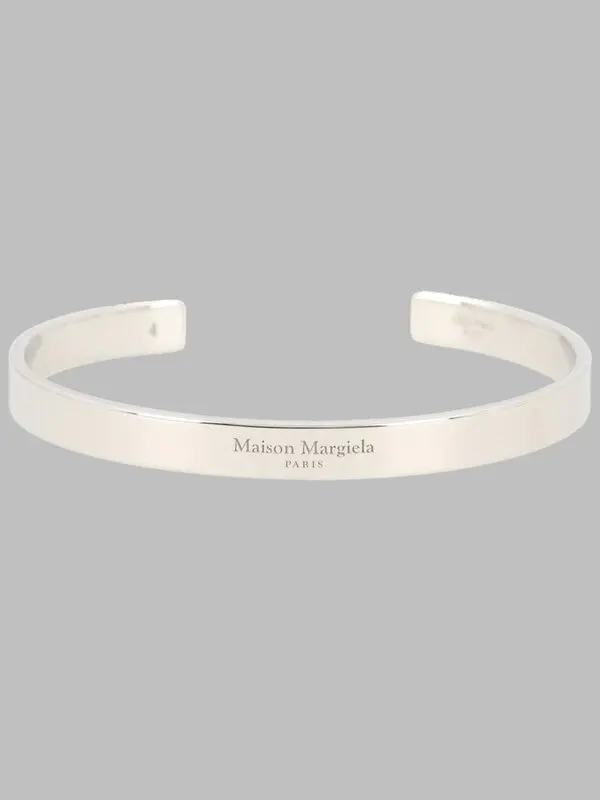 MAISON MARGIELA Logo Cuff Bracelet - Silver