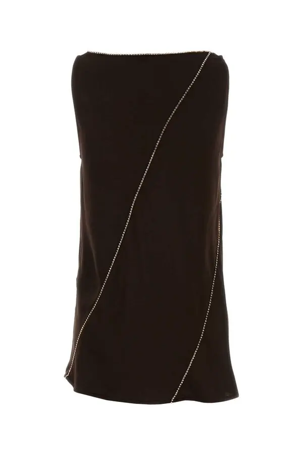 JIL SANDER Chocolate Viscose Top