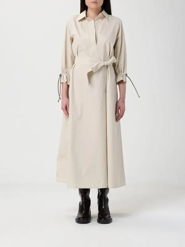 Max Mara Midi Cotton Chemisier Dress - Brown
