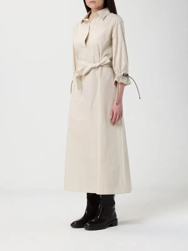 Max Mara Midi Cotton Chemisier Dress - Brown