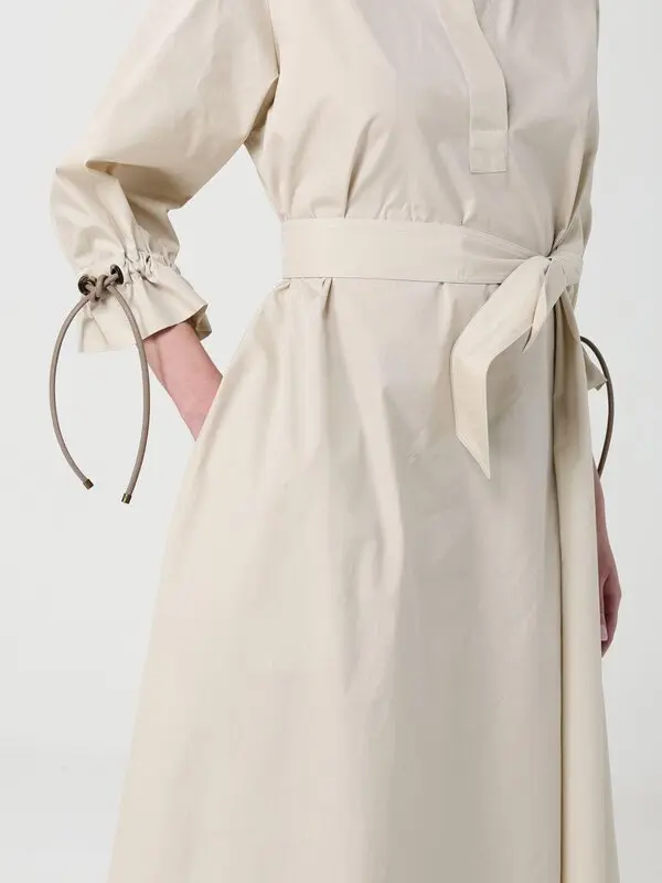 Max Mara Midi Cotton Chemisier Dress - Brown