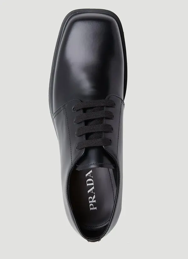 Prada Brushed Leather Derby Shoes