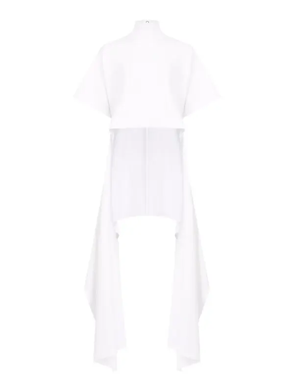 Alaïa Asymmetric Cotton Jersey T-shirt - White