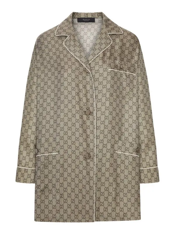 Gucci Printed Silk Twill Shirt