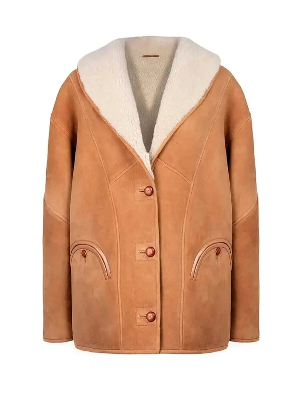 BLAZÉ MILANO Tatoosh Shearling` Coat - Multicolor