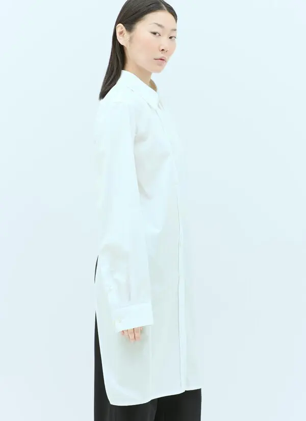 Dries Van Noten Open-rear Poplin Shirt - White