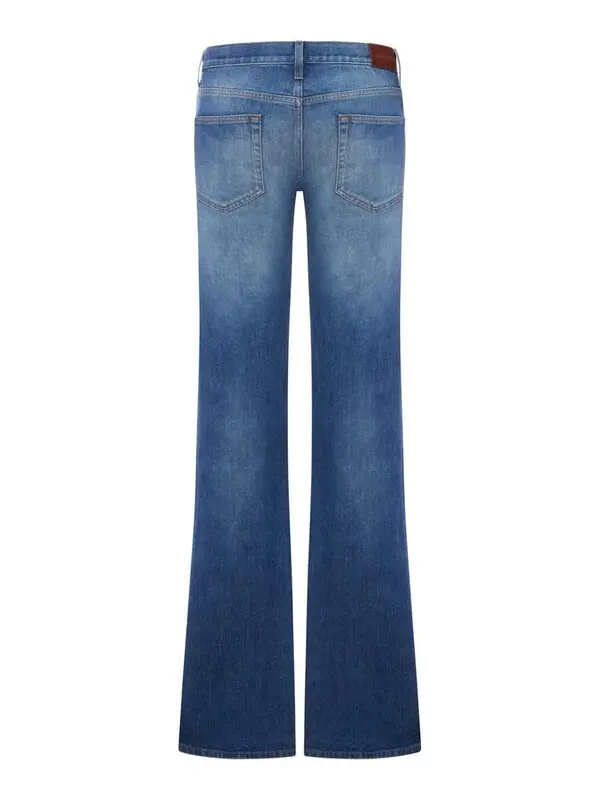 Gucci Stretch Cotton Jeans With Hook - Blue