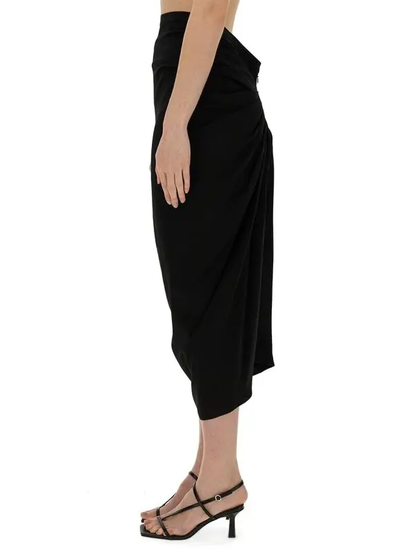 Dries Van Noten Draped Midi Skirt