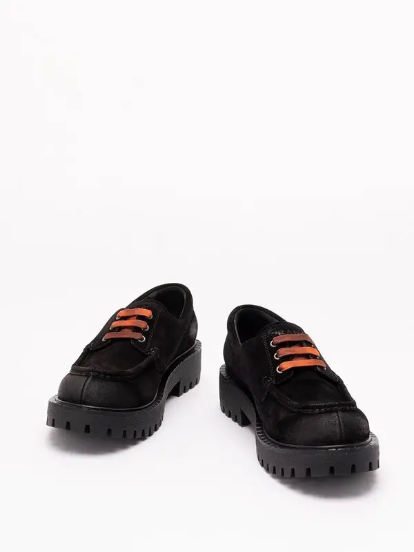 Prada Laced Suede Loafers - Multicolor